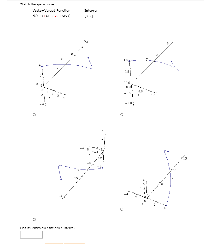 Solved Sketch the space curve. Vector-Valued Function r(t) = | Chegg.com