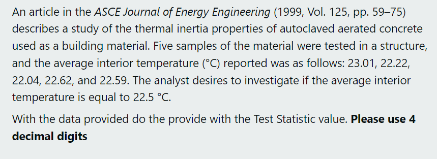 Solved An article in the ASCE Journal of Energy Engineering | Chegg.com