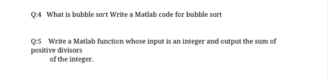 Solved Subject Matlab Kindly give Matlab programs for both | Chegg.com
