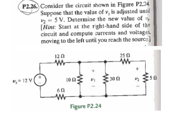 Solved P2.26. Consider the circuit shown in Figure P2.24. | Chegg.com