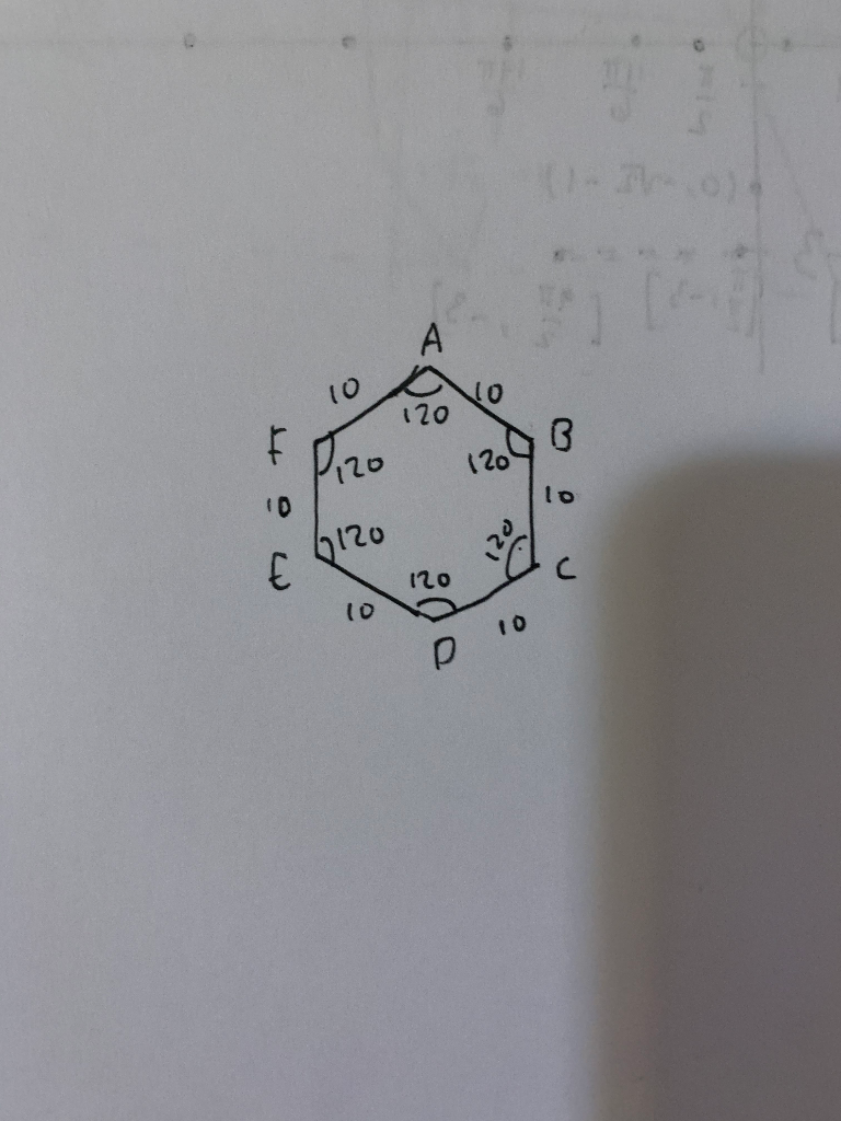 Solved A regular hexagon is a 6-sided shape with equal side | Chegg.com