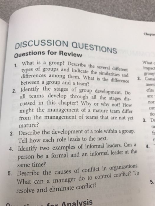 Solved Chapte sCUSSION QUESTIONS Dl uestions for Review What | Chegg.com