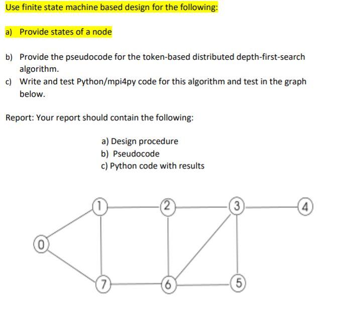 Solved Use finite state machine based design for the | Chegg.com