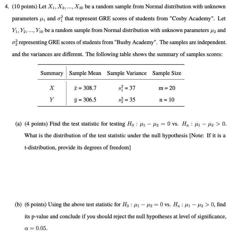 solved-let-x1-x2-x20-be-a-random-sample-from-normal-chegg