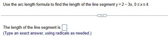 Solved Use the arc length formula to find the length of the | Chegg.com