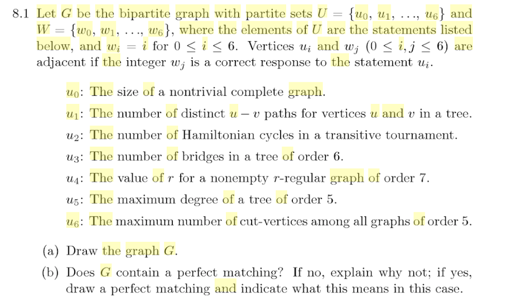 Solved graph theory.Let G be the bipartite graph with | Chegg.com