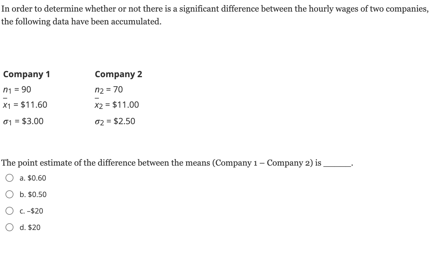 Solved In order to determine whether or not there is a | Chegg.com