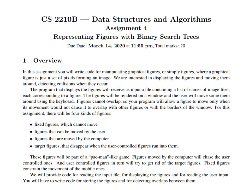 CS 2210B — Data Structures and Algorithms Assignment | Chegg.com