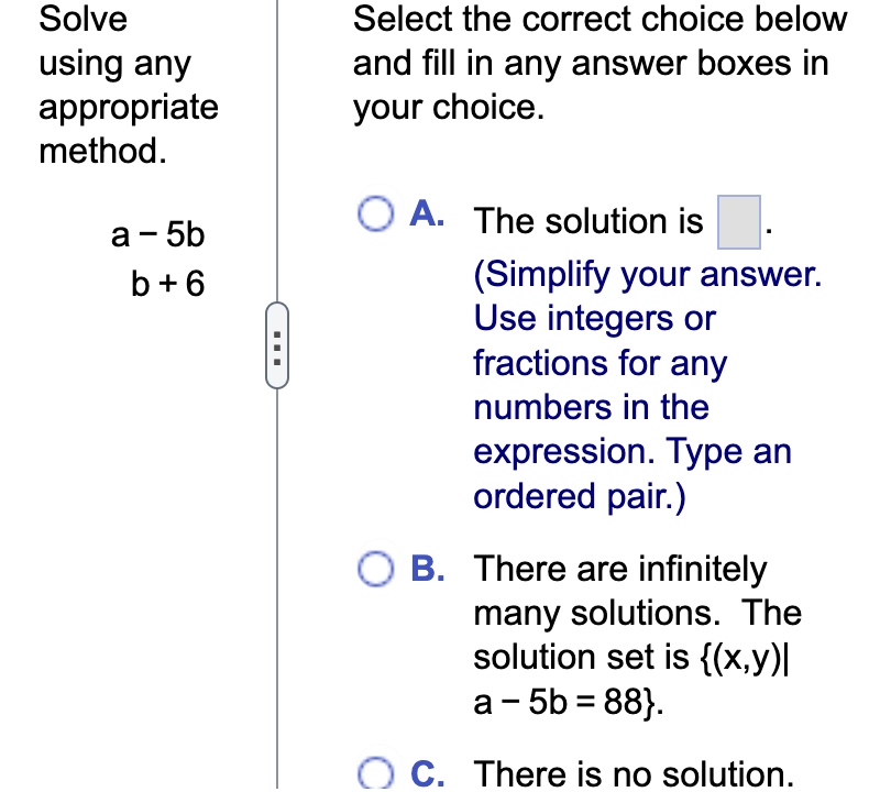 Solved Solve using the elimination method. | Chegg.com