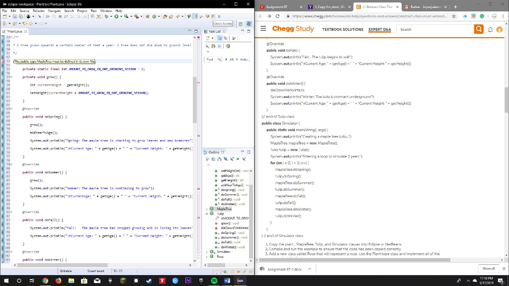 Solved I completed the code but it claims i need to create a | Chegg.com