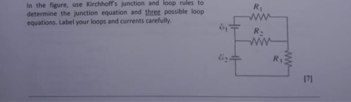 Solved In the figure, use Kirchhoff's junction and loop | Chegg.com