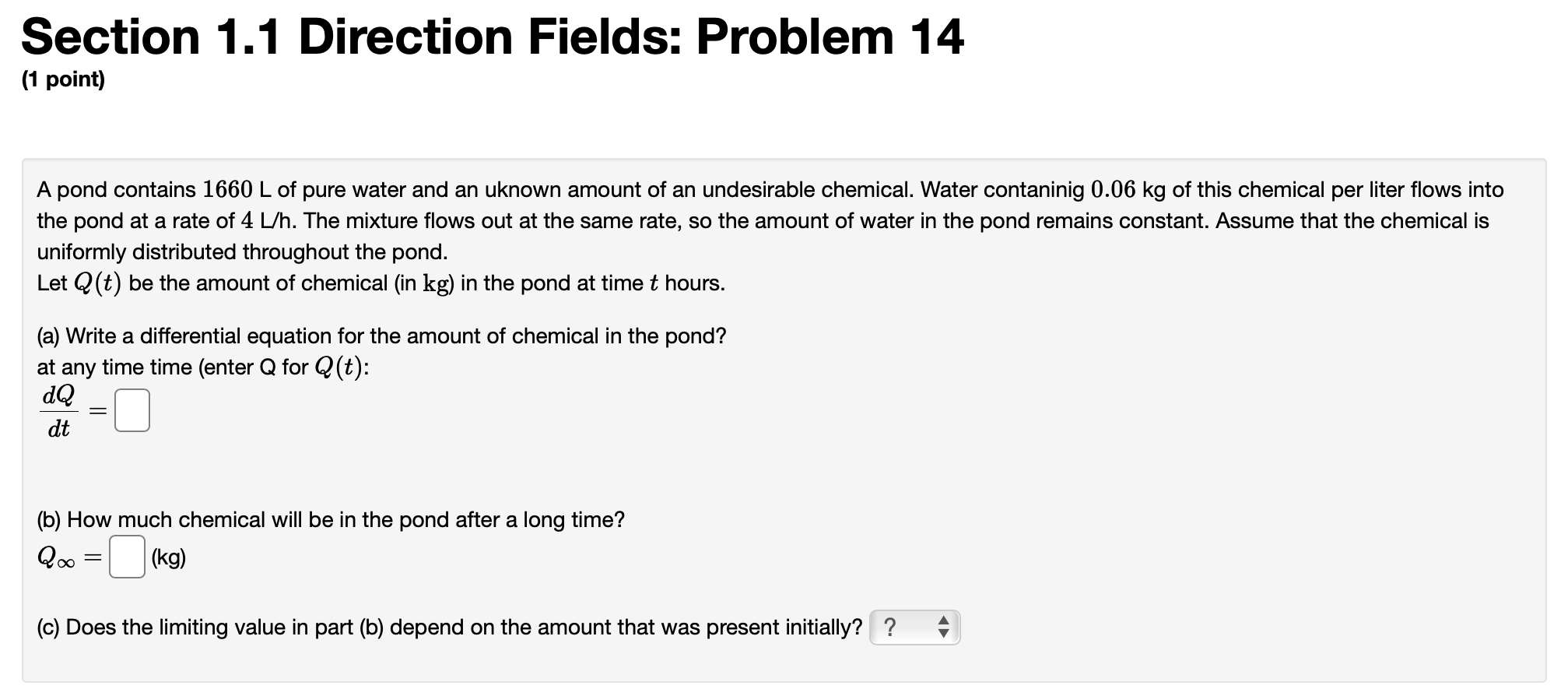 Solved Section 1 1 Direction Fields Problem 14 1 Point A