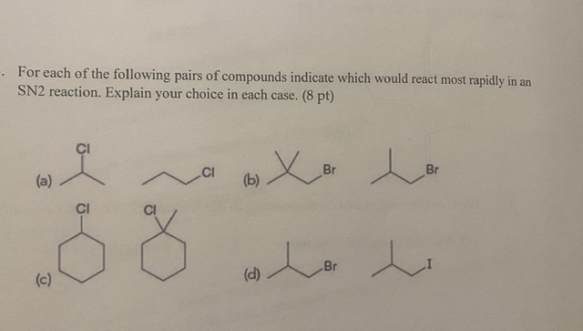 Solved For each of the following pairs of compounds indicate | Chegg.com