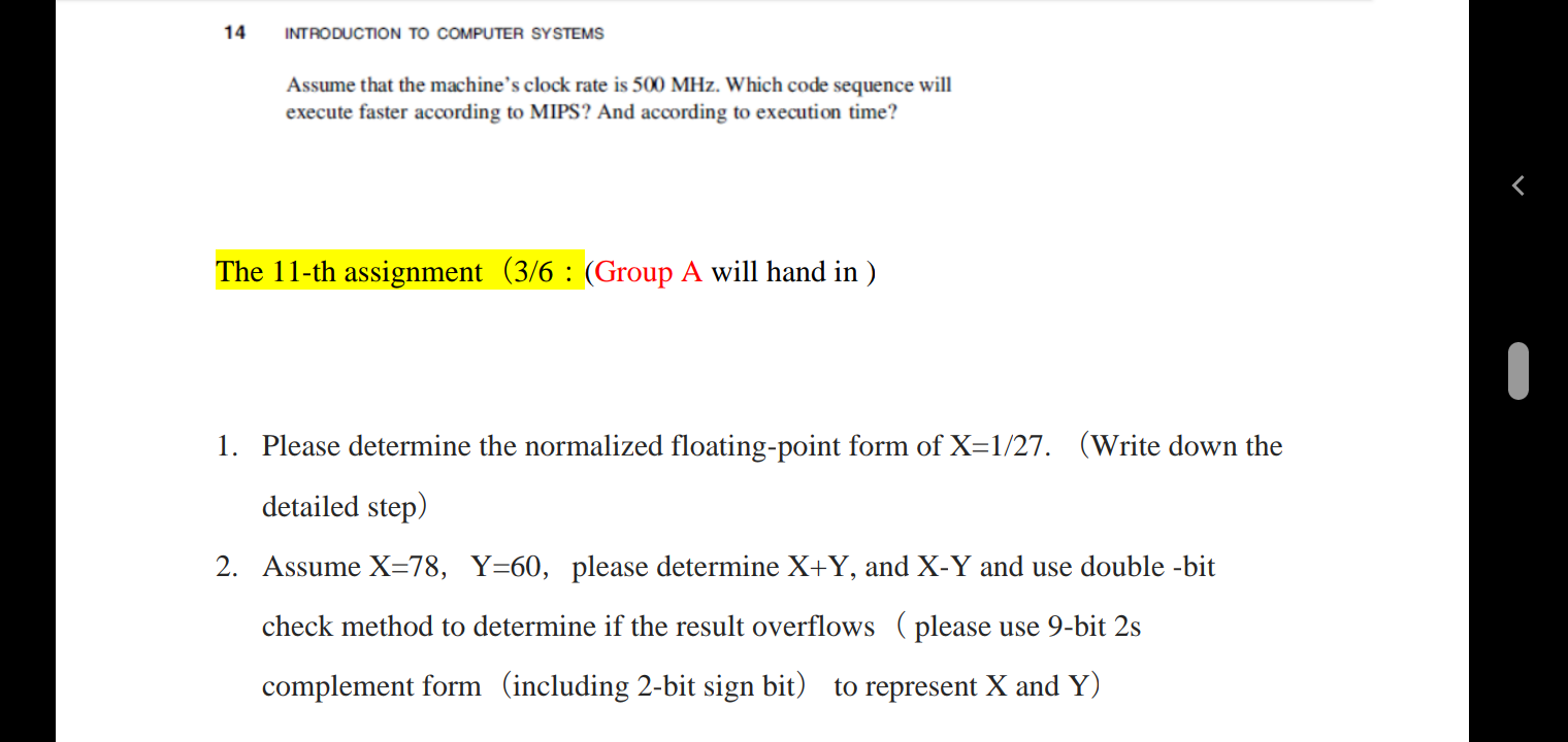 Solved 9 Consider A Machine With Three Instruction Classes 