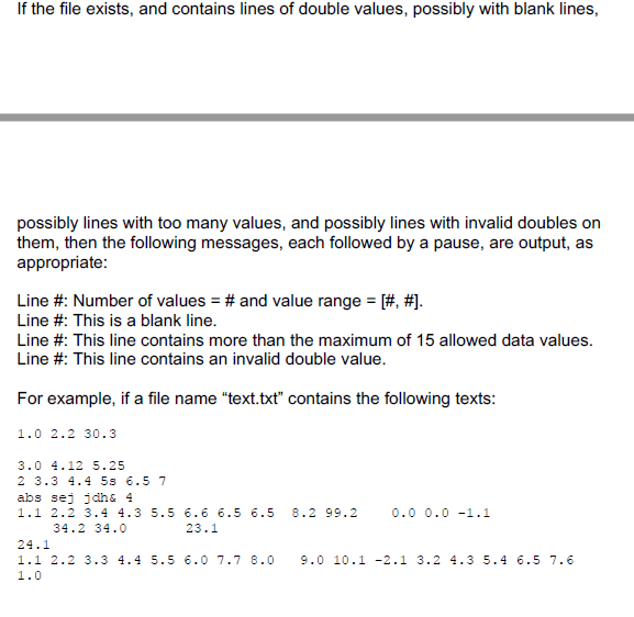Solved Your task is to write a program that uses a textfile | Chegg.com