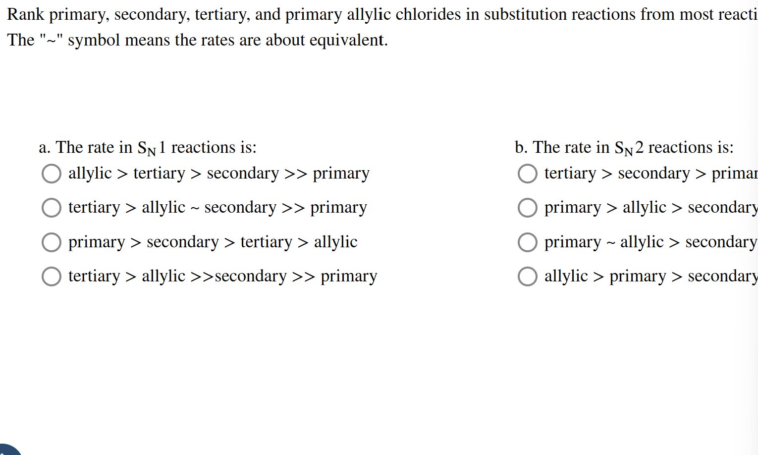 Solved Rank primary, secondary, ﻿tertiary, and primary | Chegg.com
