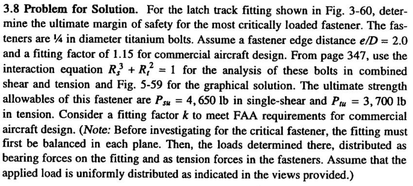 3.8 Problem for Solution. For the latch track fitting | Chegg.com