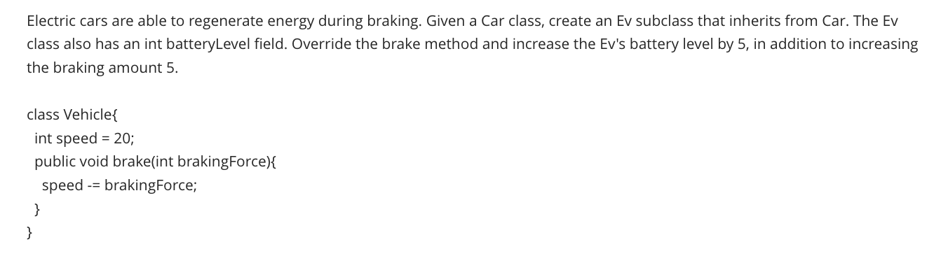 Solved Electric cars are able to regenerate energy during | Chegg.com