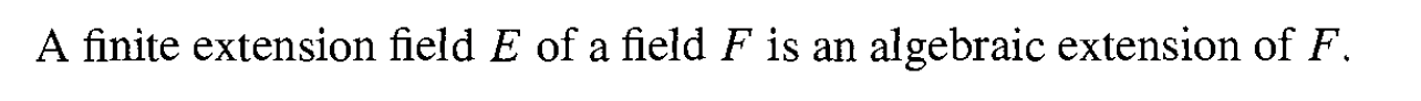 Solved Let E be an extension field of F. Let α∈E be | Chegg.com