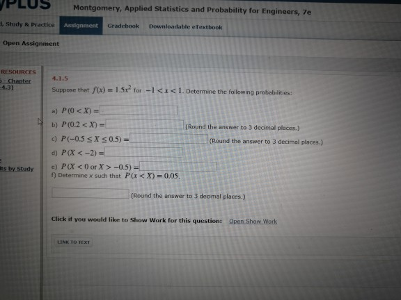 Solved VPLUS Montgomery, Applied Statistics and Probability | Chegg.com
