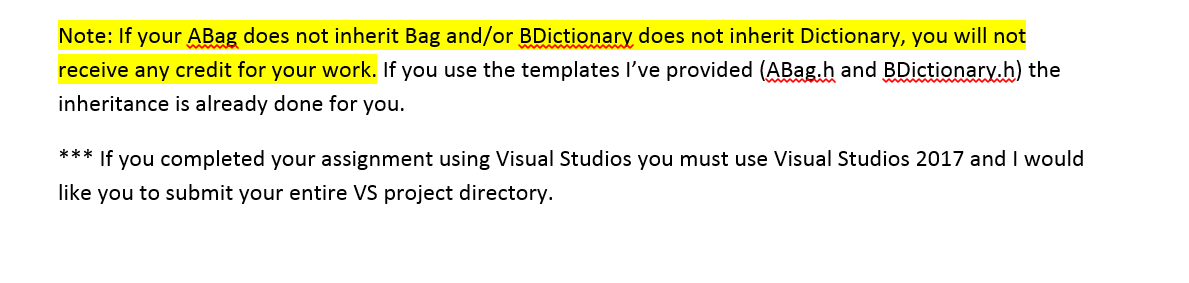 Solved Programming Assignment 1 - Bag-based Dictionary | Chegg.com