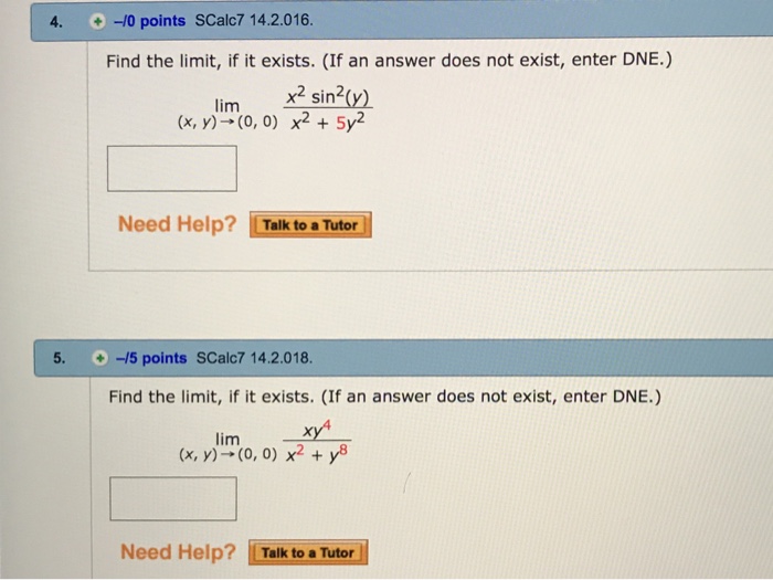 Solved Find the limit, if it exists. (If an answer does not | Chegg.com