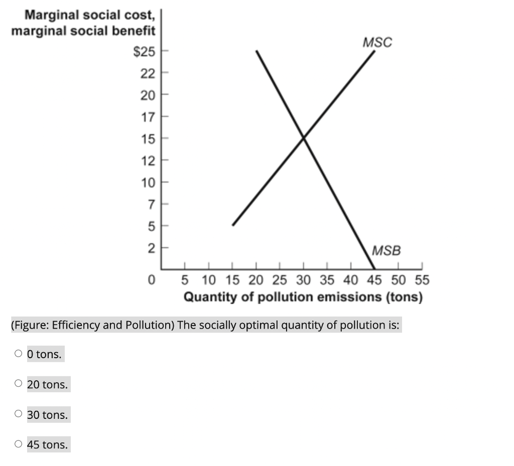 Solved Marginal social cost, marginal social benefit $25 22 | Chegg.com