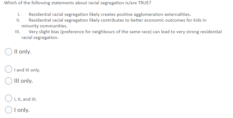 Solved Which of the following statements about racial | Chegg.com