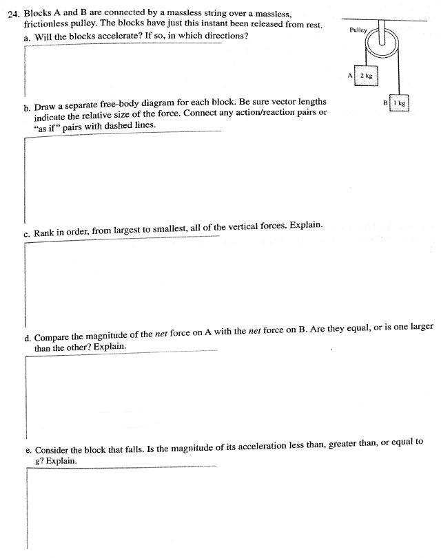 Solved n4 Blocks A and B are connected by a massless string | Chegg.com