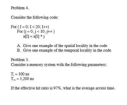 Solved Problem 4 Consider the following code For (I 0; I
