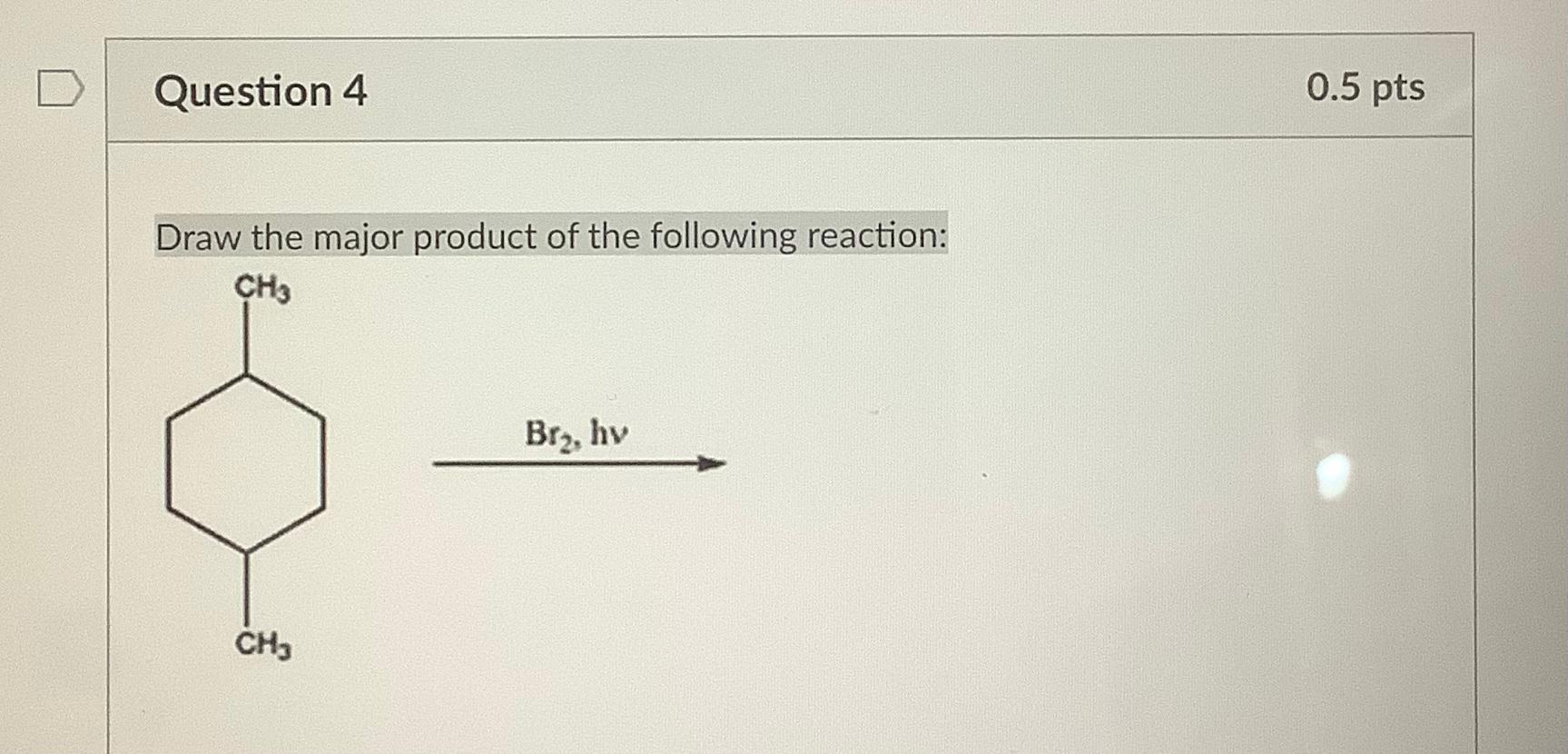 Solved Draw the major product of the following reaction: | Chegg.com