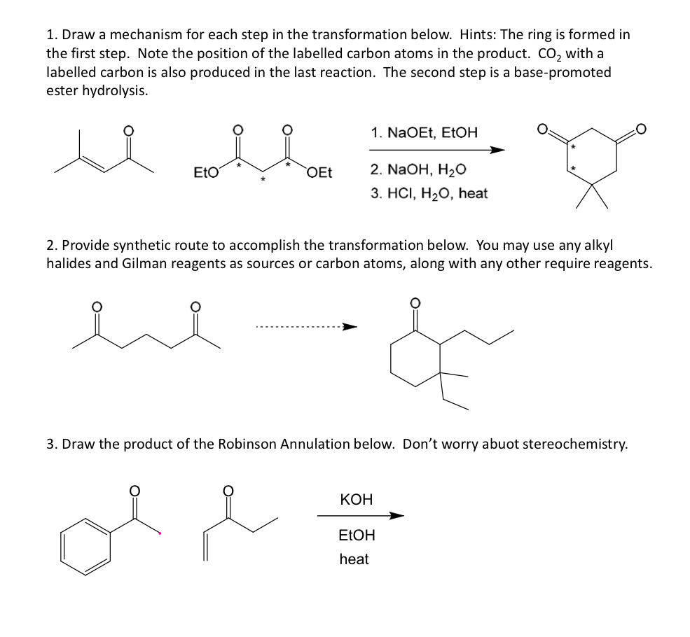 Solved 1. ﻿Draw a mechanism for each step in the | Chegg.com