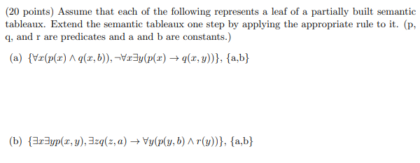 Solved (20 points) Assume that each of the following | Chegg.com