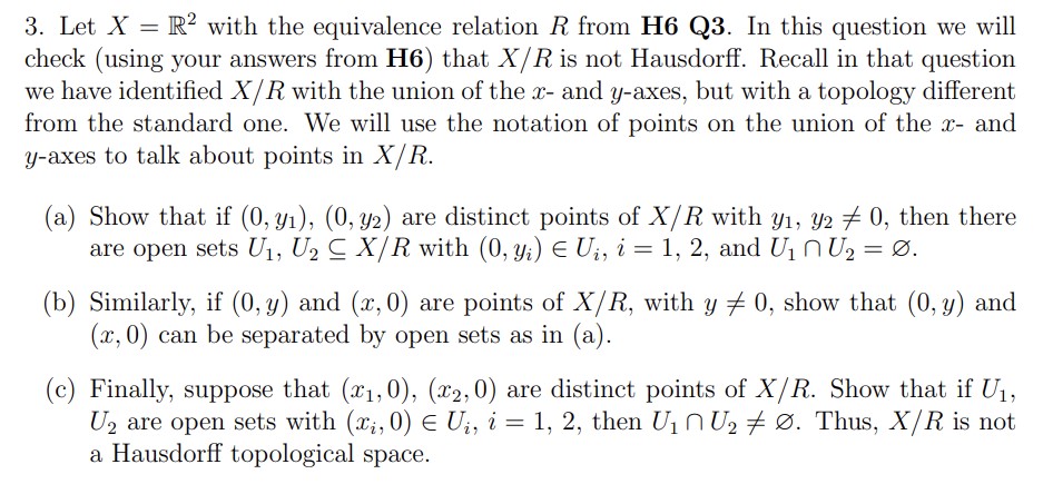 Solved Let x=R2 ﻿with the equivalence relation R ﻿from | Chegg.com