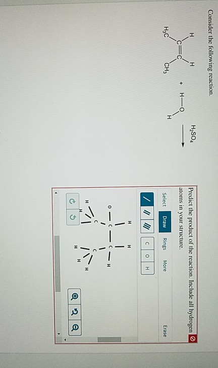 Solved Consider the following reaction. H2SO4 Predict the | Chegg.com