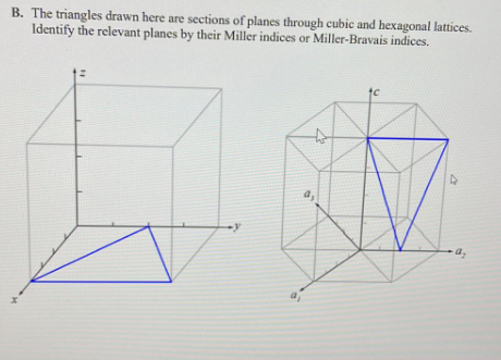 Solved B. The triangles drawn here are sections of planes | Chegg.com