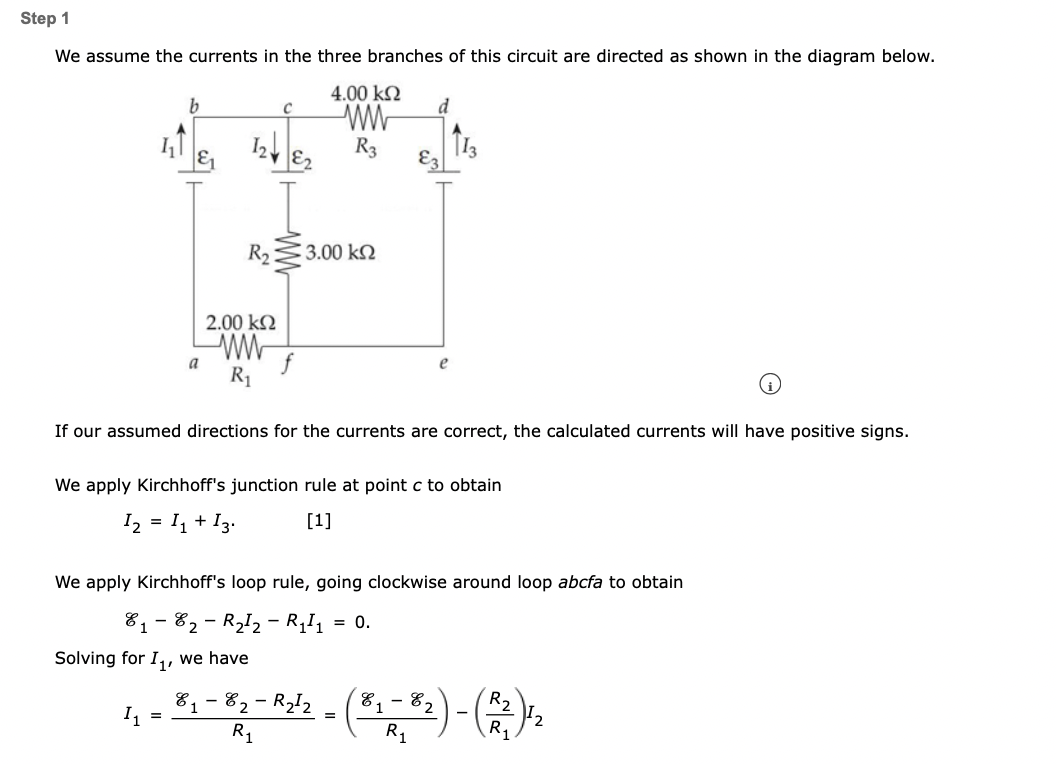 Solved Using Kirchhoff's rules, find the following. (ℰ1 = | Chegg.com