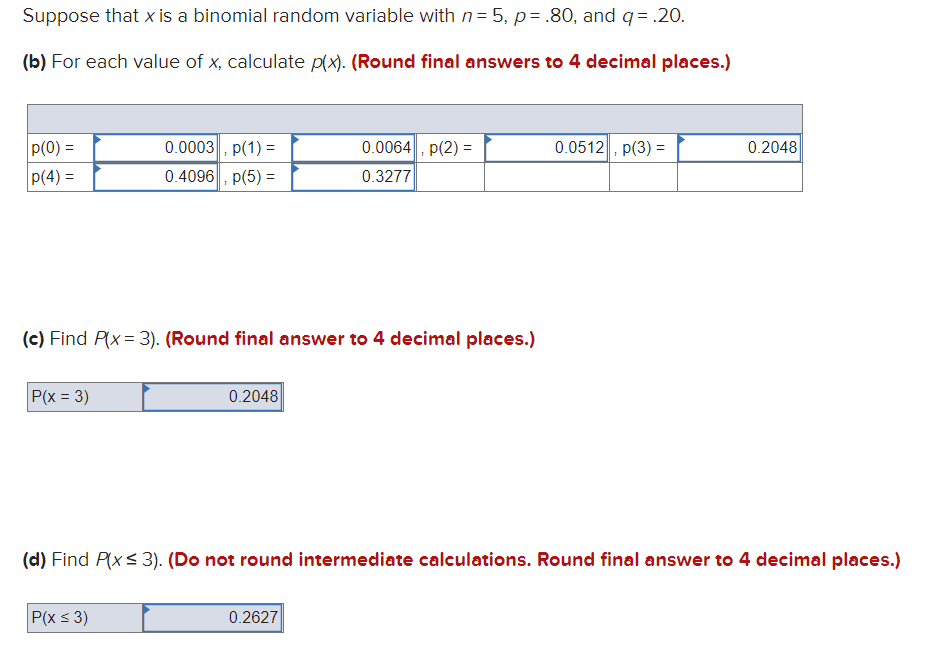 Solved Suppose that x is a binomial random variable with | Chegg.com