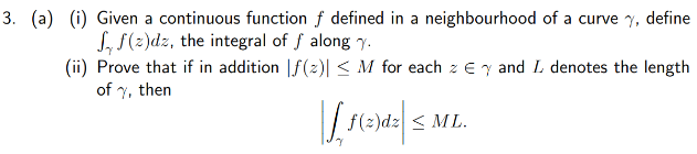 Solved (a) (i) Given a continuous function f defined in a | Chegg.com