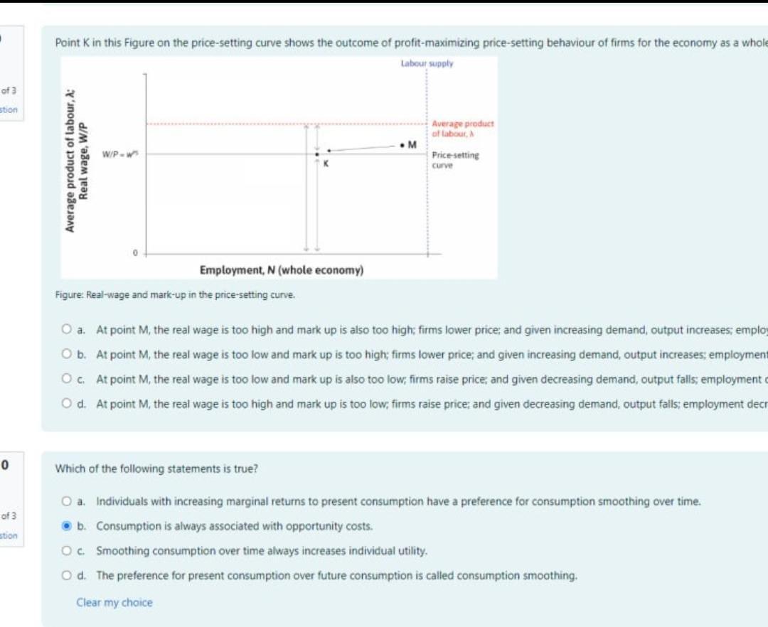 Figure: Real-wage and mark-up in the price-setting | Chegg.com