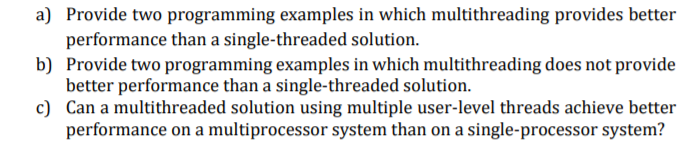 Solved A Provide Two Programming Examples In Which