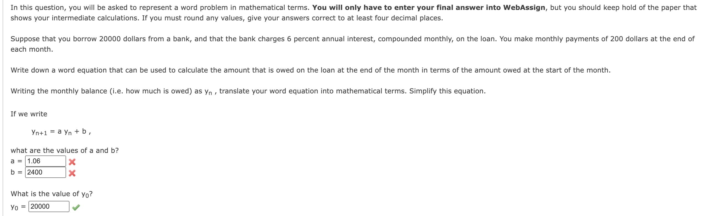 Solved shows your intermediate calculations. If you must | Chegg.com