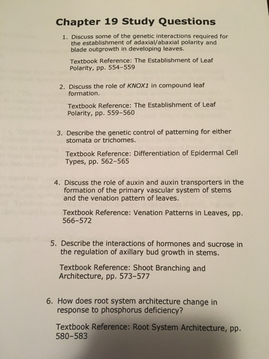 Solved Chapter 19 Study Questions 1. Discuss some of the | Chegg.com