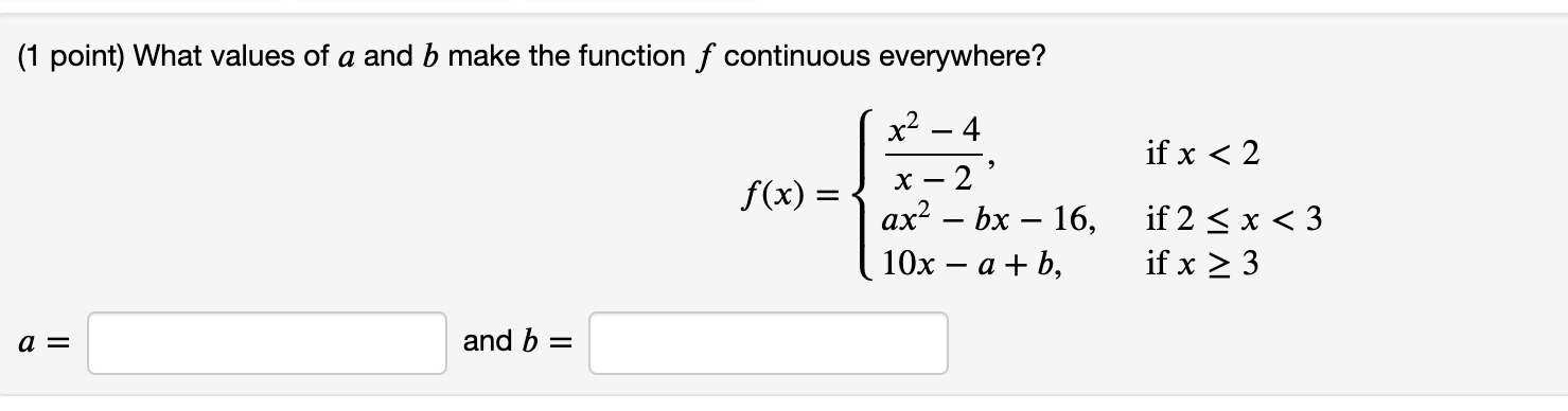 Solved (1 point) Find k so that the following function is | Chegg.com