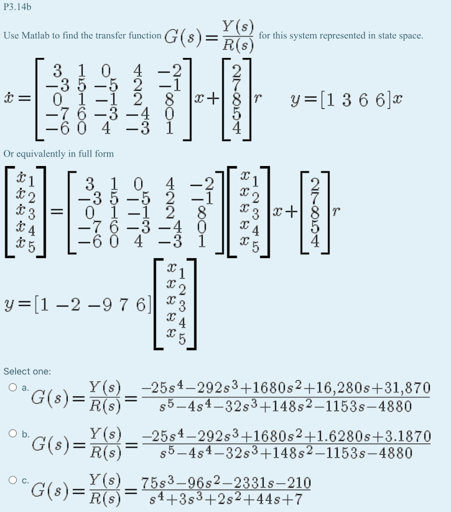 Solved P310a Find The Steady State Error Due To A Unit Step 6666