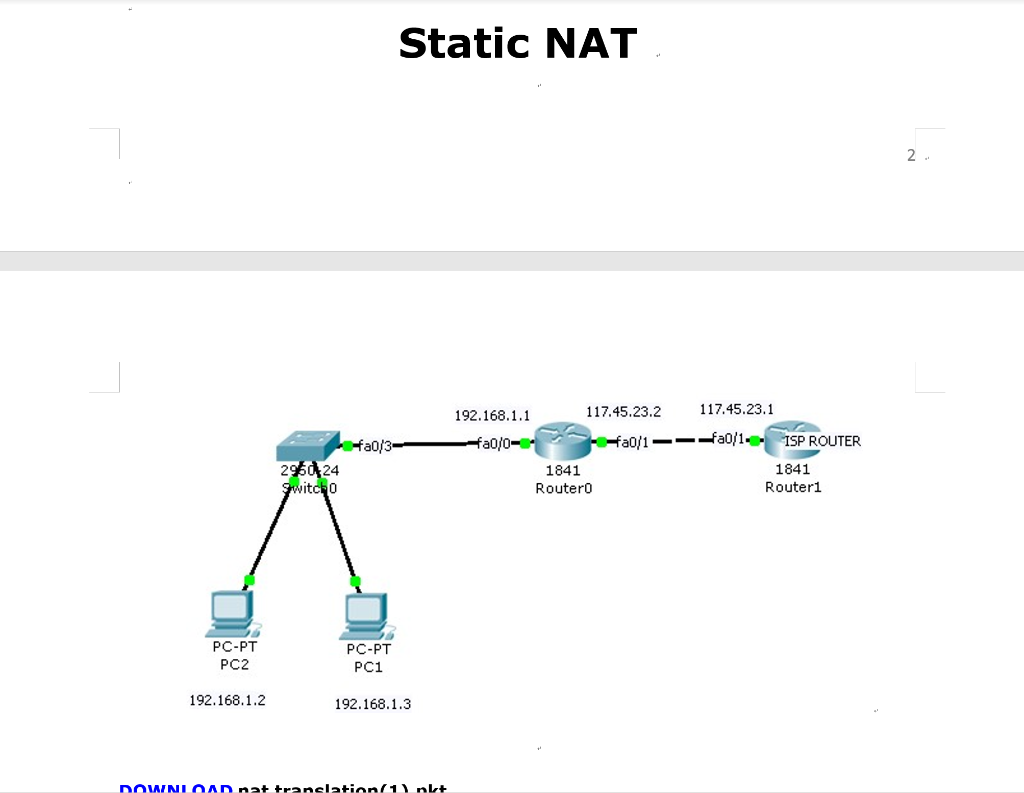 Solved Dynamic NAT 192.168.1.1 117.45.23.2 117.45.23.1 | Chegg.com