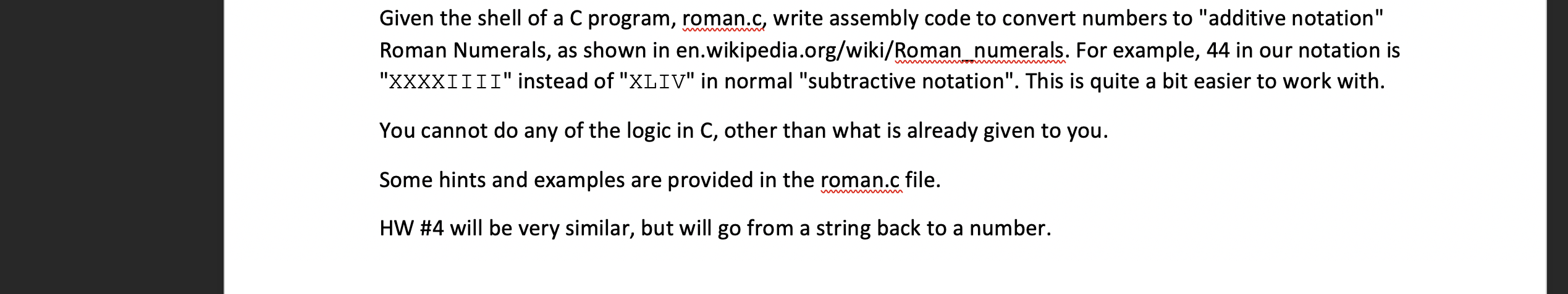 Solved here is the roman.c file // These are simplified | Chegg.com