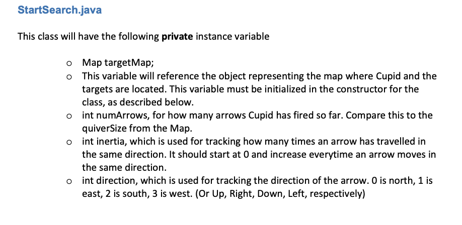 StartSearch.java This class will have the following | Chegg.com