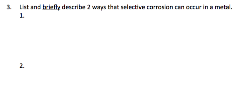 Solved 3. List and briefly describe 2 ways that selective | Chegg.com
