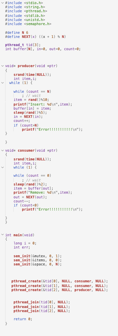 Solved This code simulates the producer-consumer model. | Chegg.com